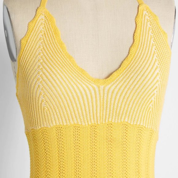 Modcloth | Tops | Modcloth Sun Rays For Days Crochet Halter Tieneck Top ...